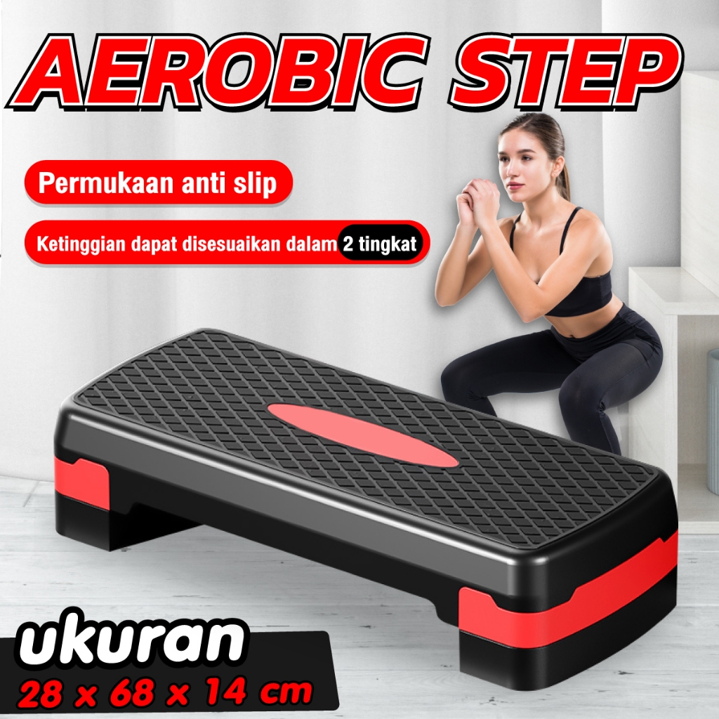Jual HTD Sport Papan Senam Aerobic Step Zumba 2 Tingkatan Adjustable ...