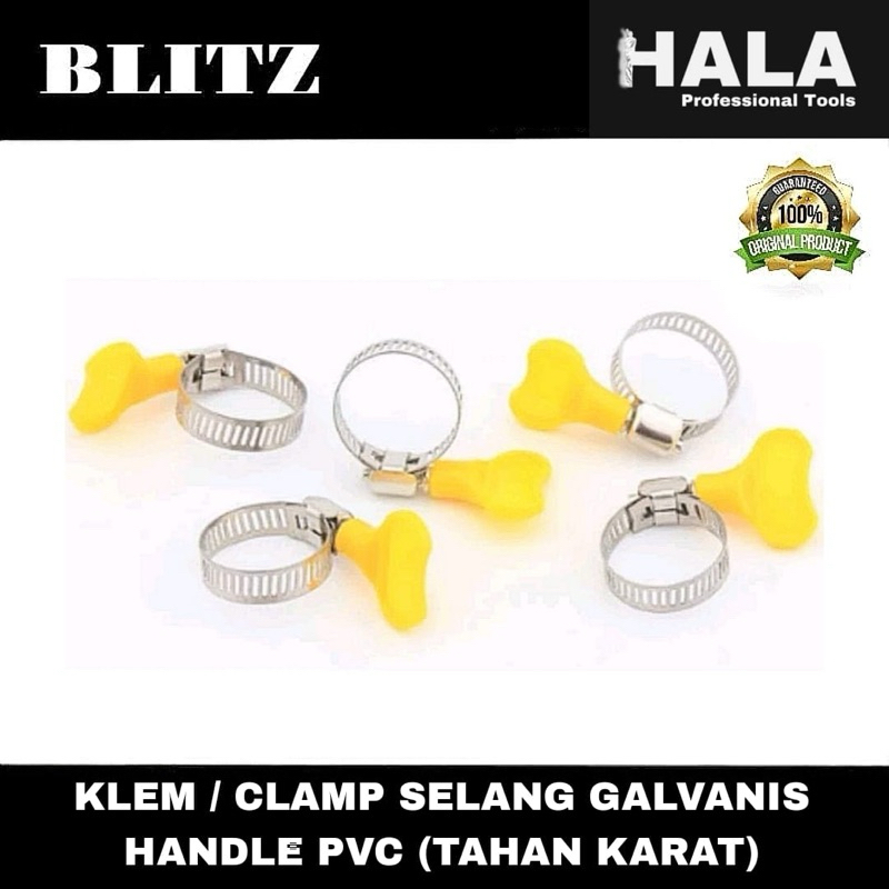 Jual BLITZ - KLEM / CLAMP SELANG HANDLE PVC 3/4” (19x8mm) GALVANIS ...