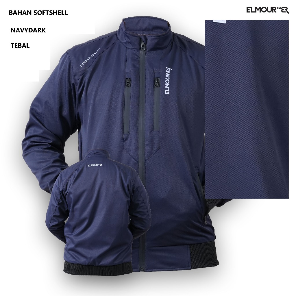 Jual Elmour Jaket Motor Windproof Torque Series Softshell Tahan Air Dan ...