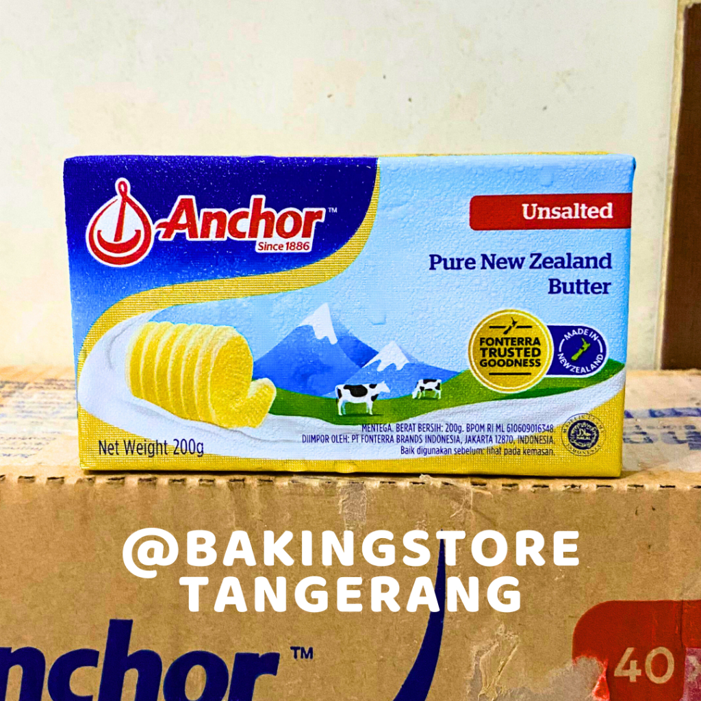 Jual Butter Unsalted Anchor 200 Gram | Shopee Indonesia