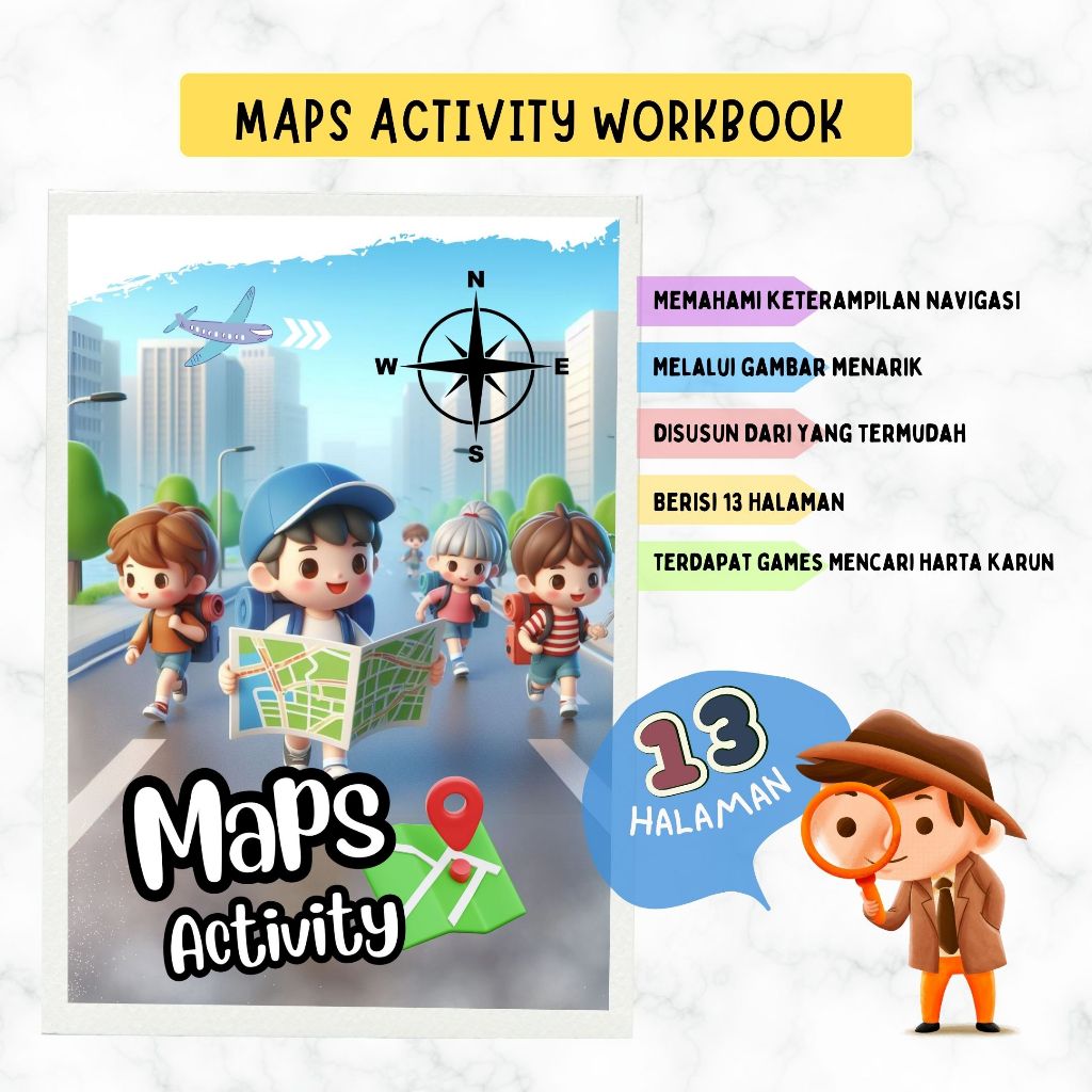 Jual WORKBOOK "MAPS ACTIVITY" FOR KIDS PRESCHOOL BUKU LEMBAR EDUKASI AKTIVITAS ANAK TK BELAJAR ...