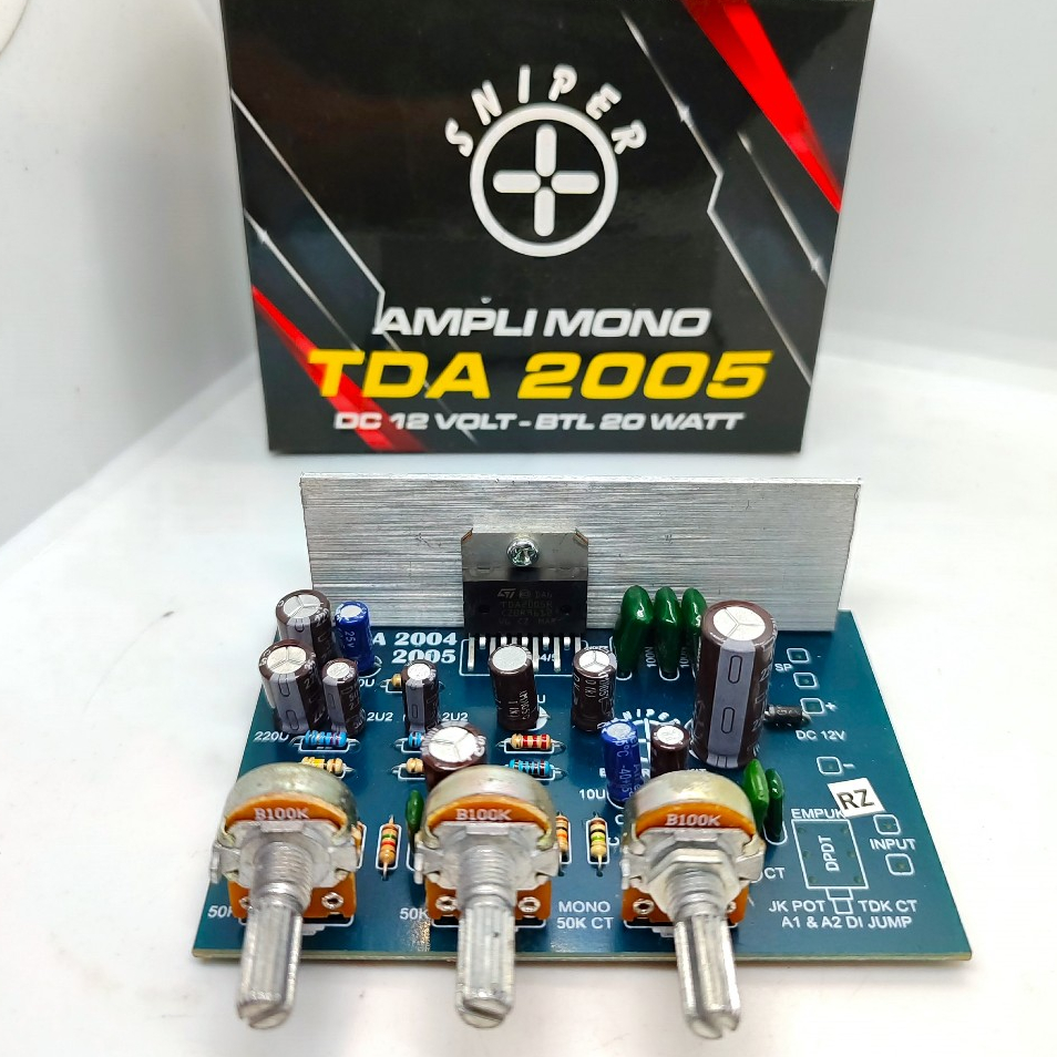 Jual Kit Power Amplifier Mono TDA 2005 DC 12V BTL 20W WELL | Shopee Indonesia
