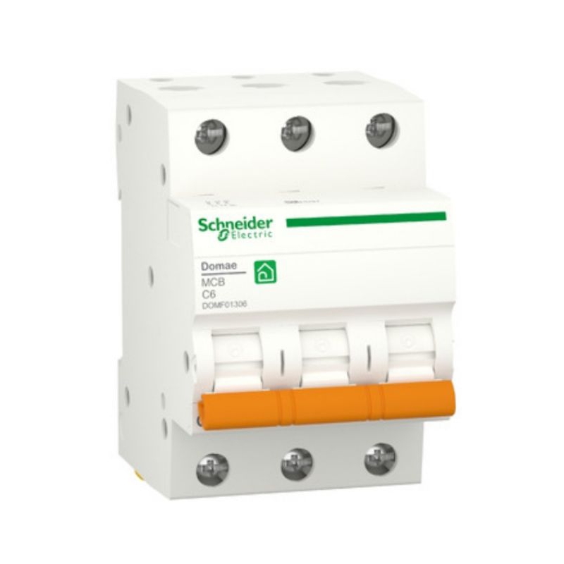 Jual MCB SCHNEIDER NEW DOMAE 3P 6A 10A 16A 20A 3PHASE C6 C10 C16 C20 6kA DOMF01306 DOMF01310 ...