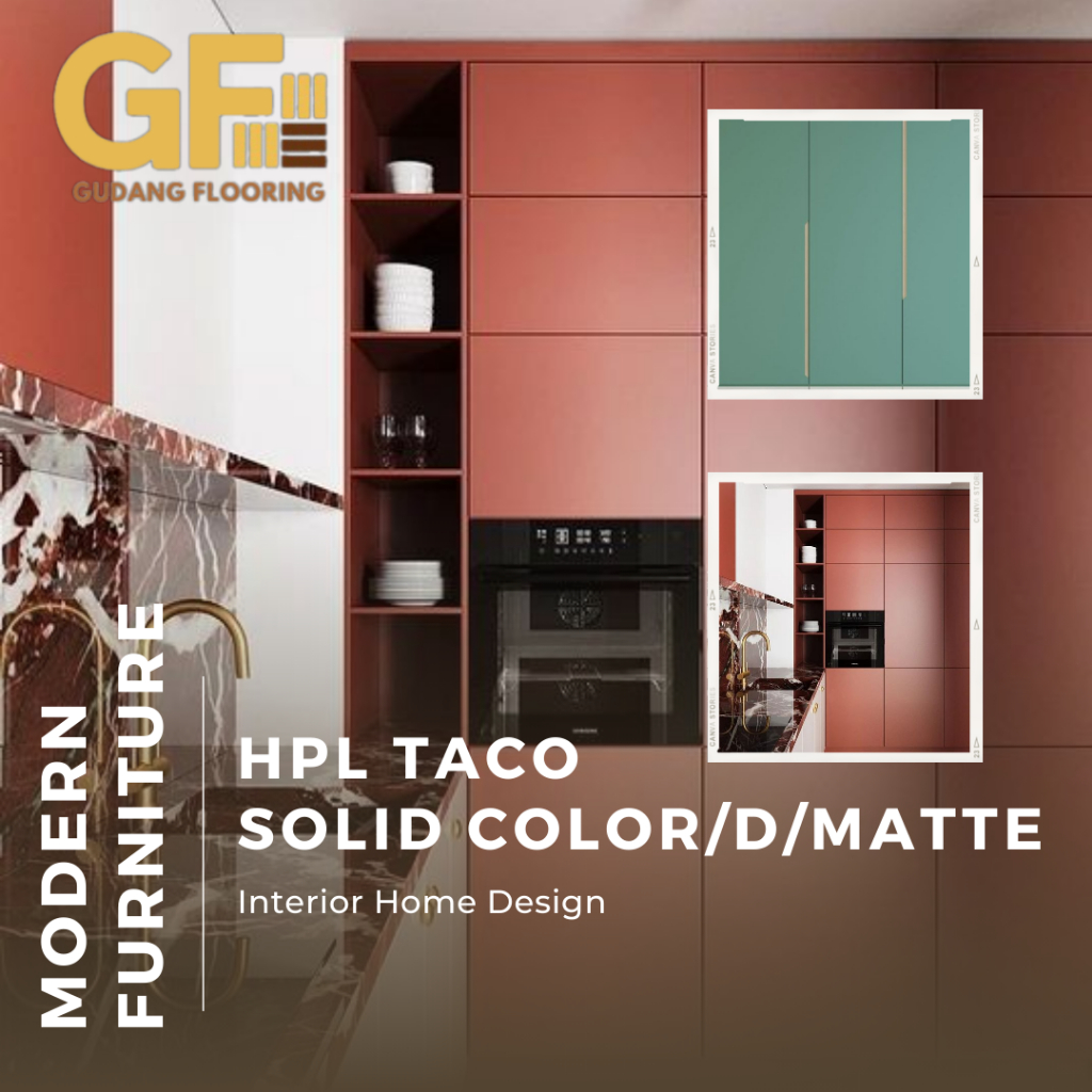 Jual HPL Taco Solid Color Tipe Matte / Pelapis meja Furniture HPL kayu ...