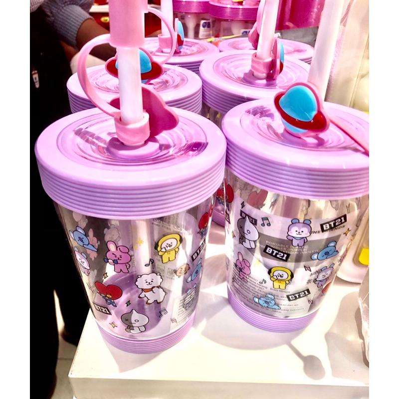 Jual Miniso x BT21 Collection Tumbler / Botol Minum 535mL BTS series ...