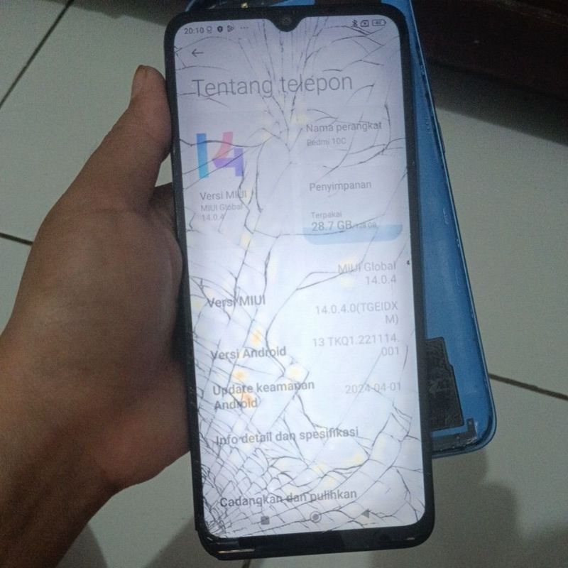 Jual Redmi 10c 4+2/128 minus lcd tc orian segel baut lainnya normal ...