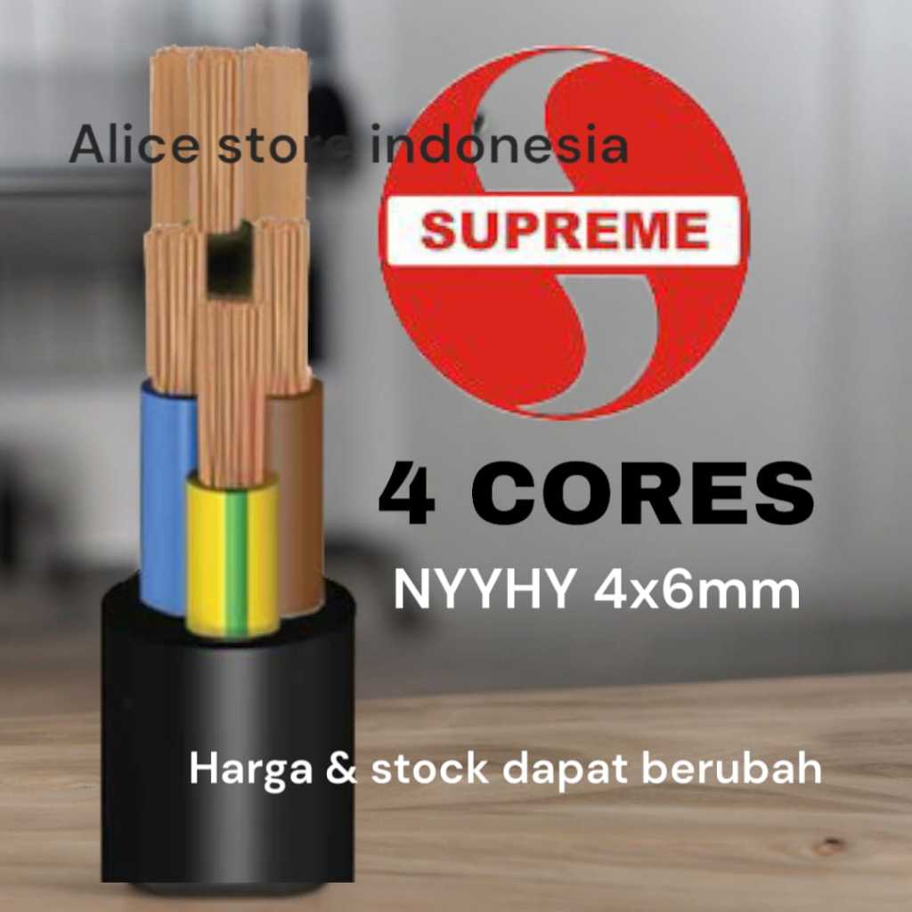 Jual Kabel Listrik NYYHY 4x6mm SUPREME Meteran | Shopee Indonesia