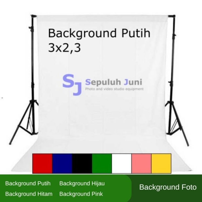 Jual Background Foto Putih Polos Ukuran 3x2,36 Meter | Shopee Indonesia