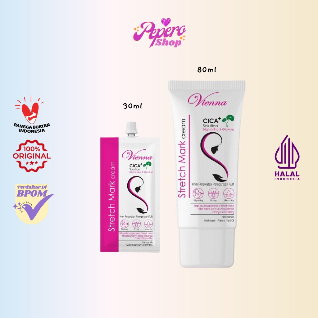 Jual VIENNA Stretch Mark Cream - 80ml | 30ml | Shopee Indonesia