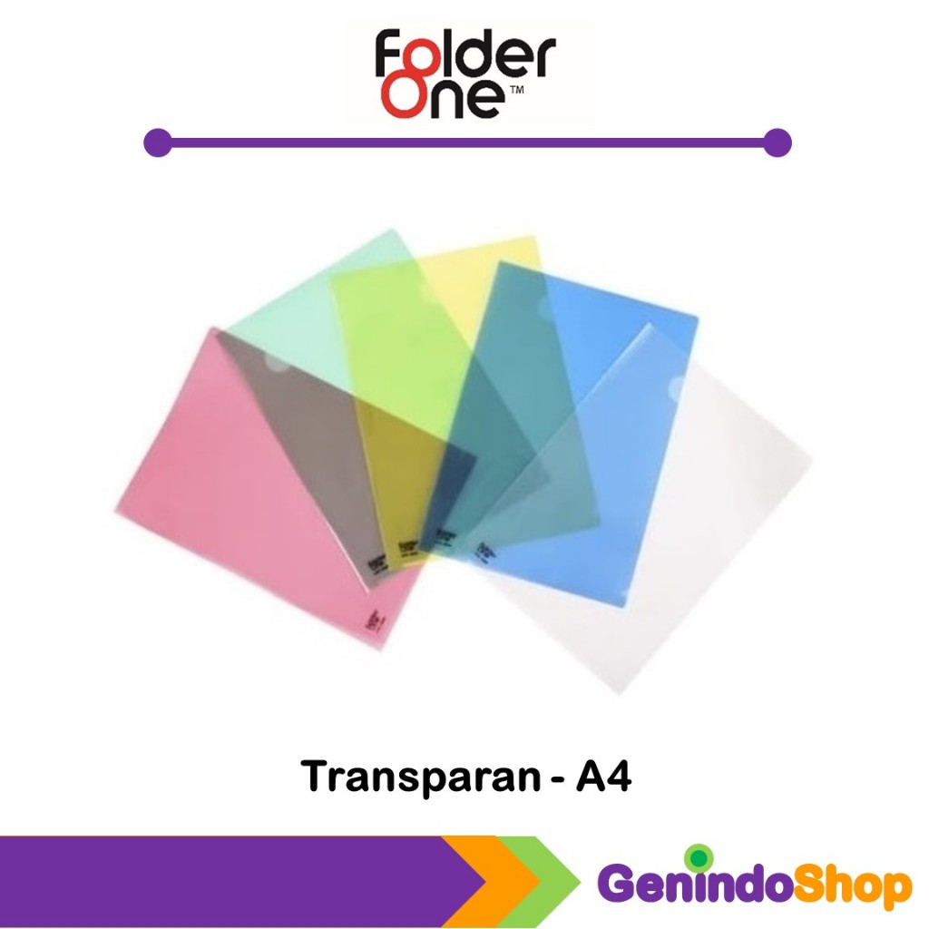 Jual Map L / Map Plastik Bening A4 FolderOne (12 Pcs) | Shopee Indonesia