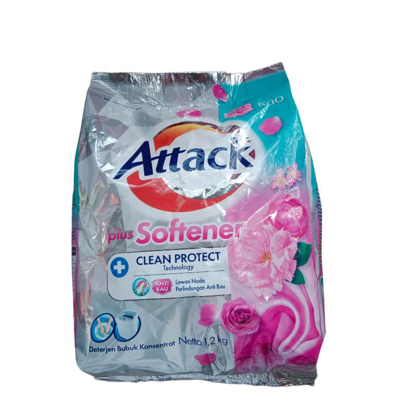 Jual ATTACK Detergent Bubuk Konsentrat plus Softener 1.2kg | Shopee Indonesia