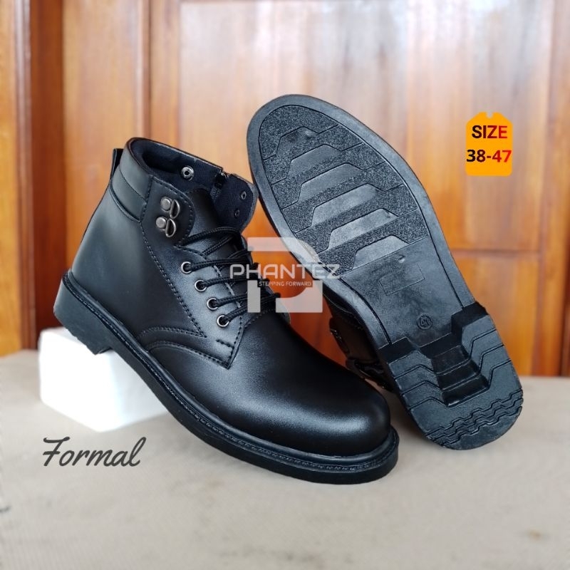 Jual Sepatu Pria Pdh Formal Dinas Harian Tali Ressleting Hitam Dop ...