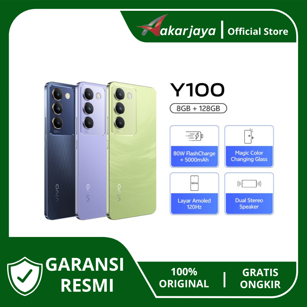 Jual VIVO Y100 4G 8/128GB ORIGINAL GARANSI RESMI | Shopee Indonesia