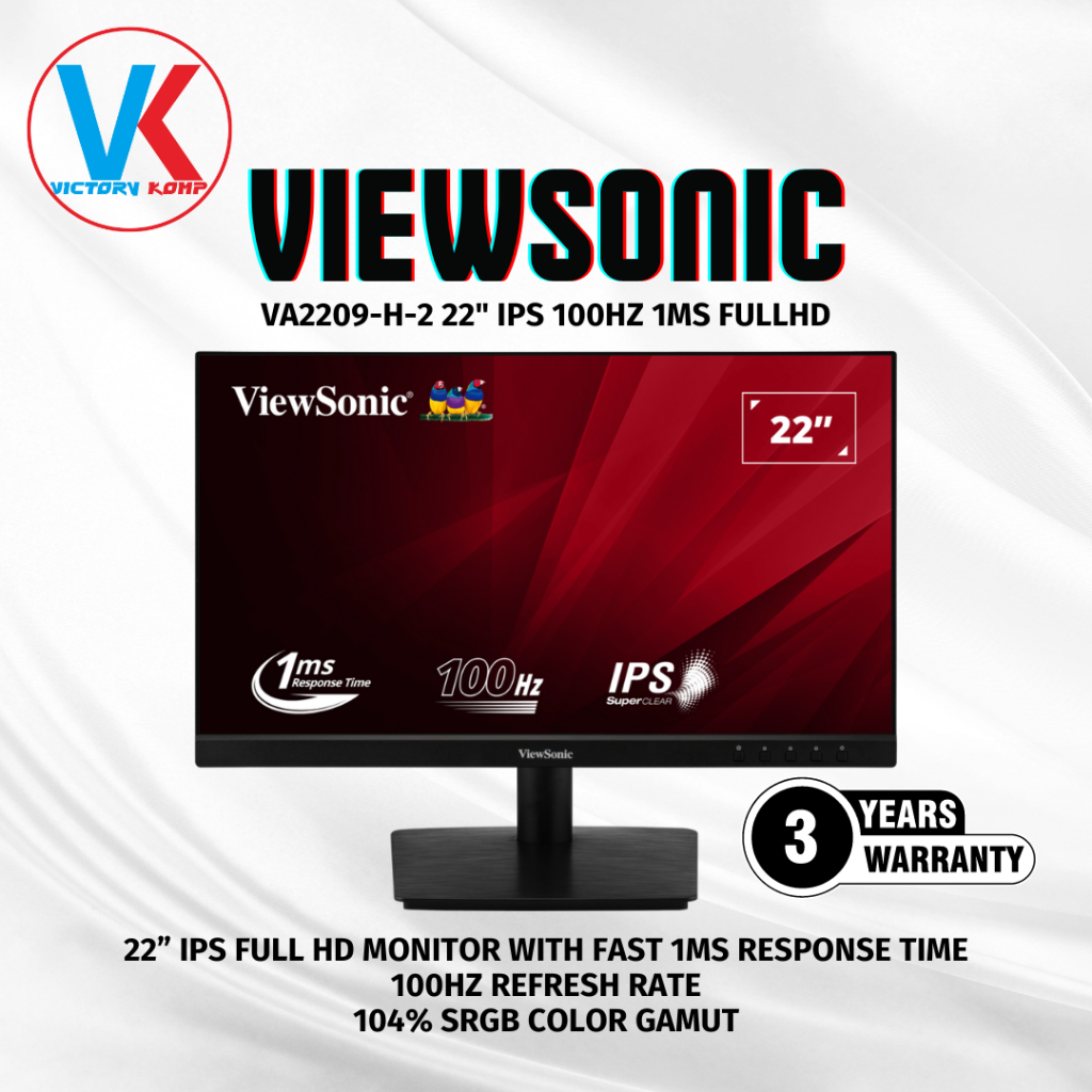 Jual Monitor ViewSonic VA2209-H-2 22" IPS 100Hz 1ms 104% sRGB FULLHD ...