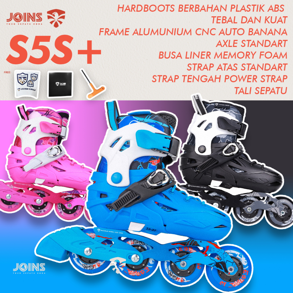 Jual Sepatu Roda Anak Inline Skate Anak Pemula Flying Eagle S5s Plus ...