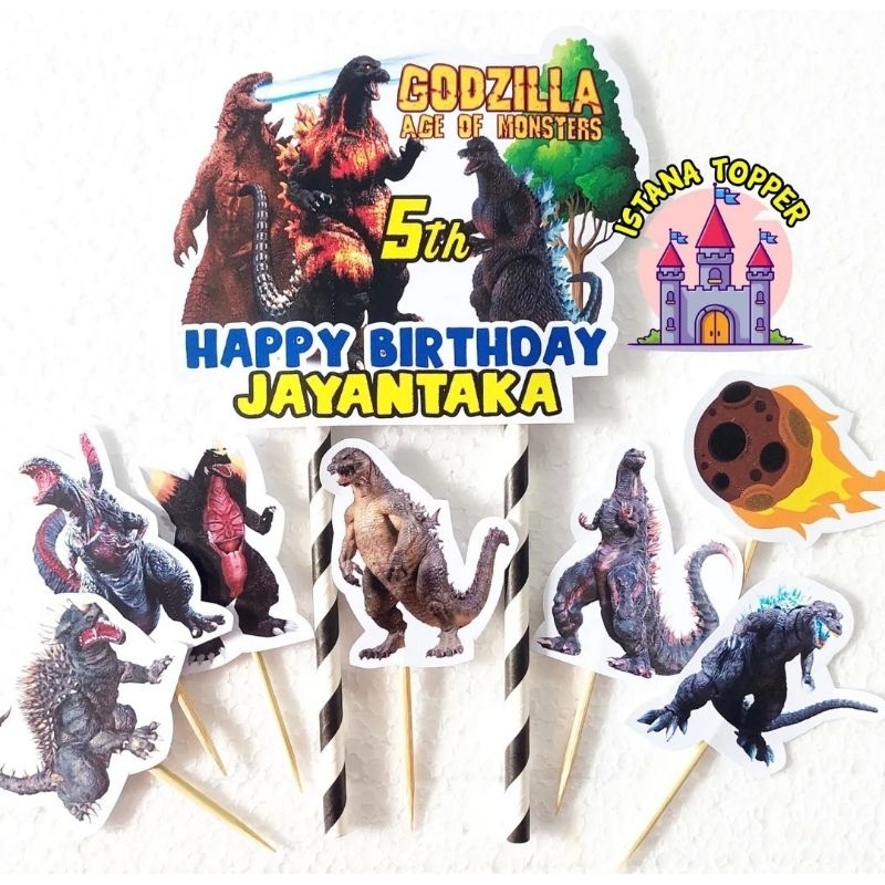 Jual Topper Cake Custom Nama Tema Tobot, Sakura School, Sopo Jarwo ...