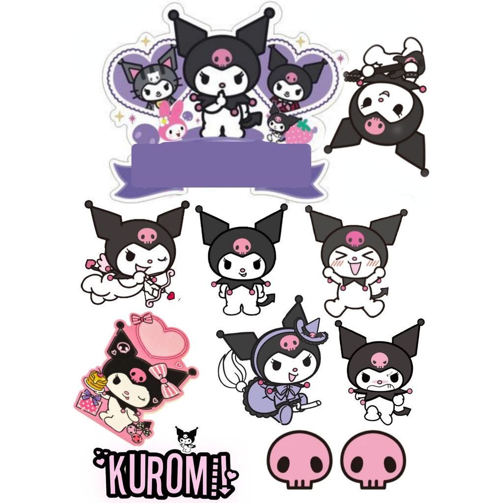 Jual Topper KUROMI/Topper Cake Happy Birthday/Hiasan kue/hiasan kue ...