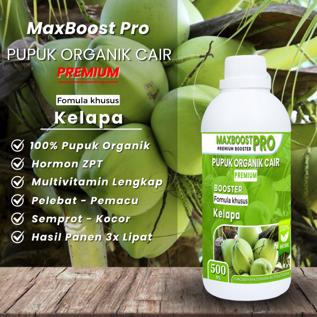 Jual Pupuk Organik Cair Plus Hormon 500ml Booster Pro Kelapa, Poc Kompos Pelebat Perangsang ...