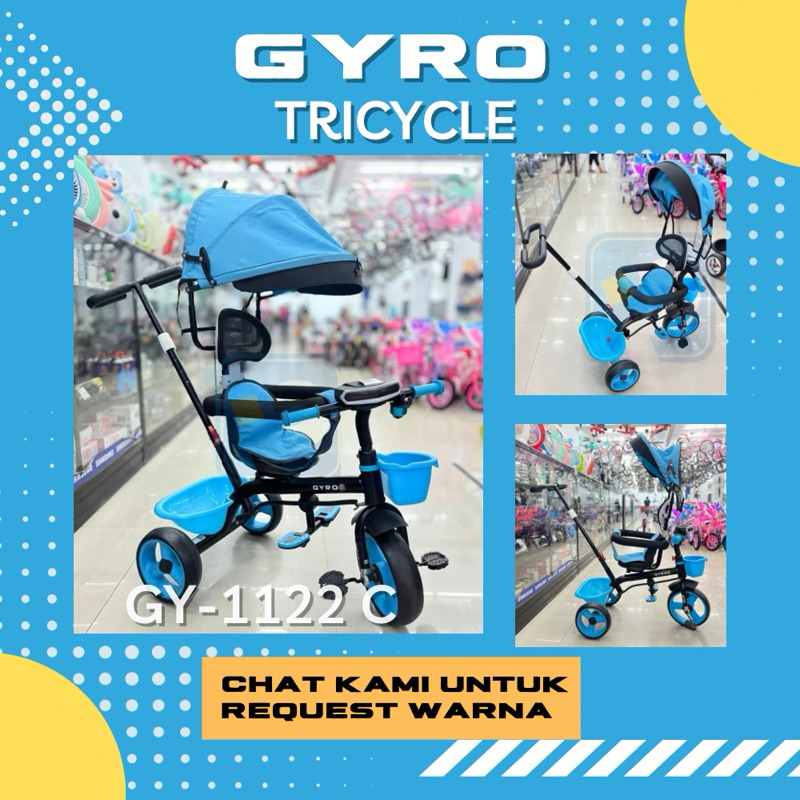 Jual SEPEDA ANAK TRICYCLE GYRO BABY STROLLER RODA TIGA 3 TONGKAT SETIR ...