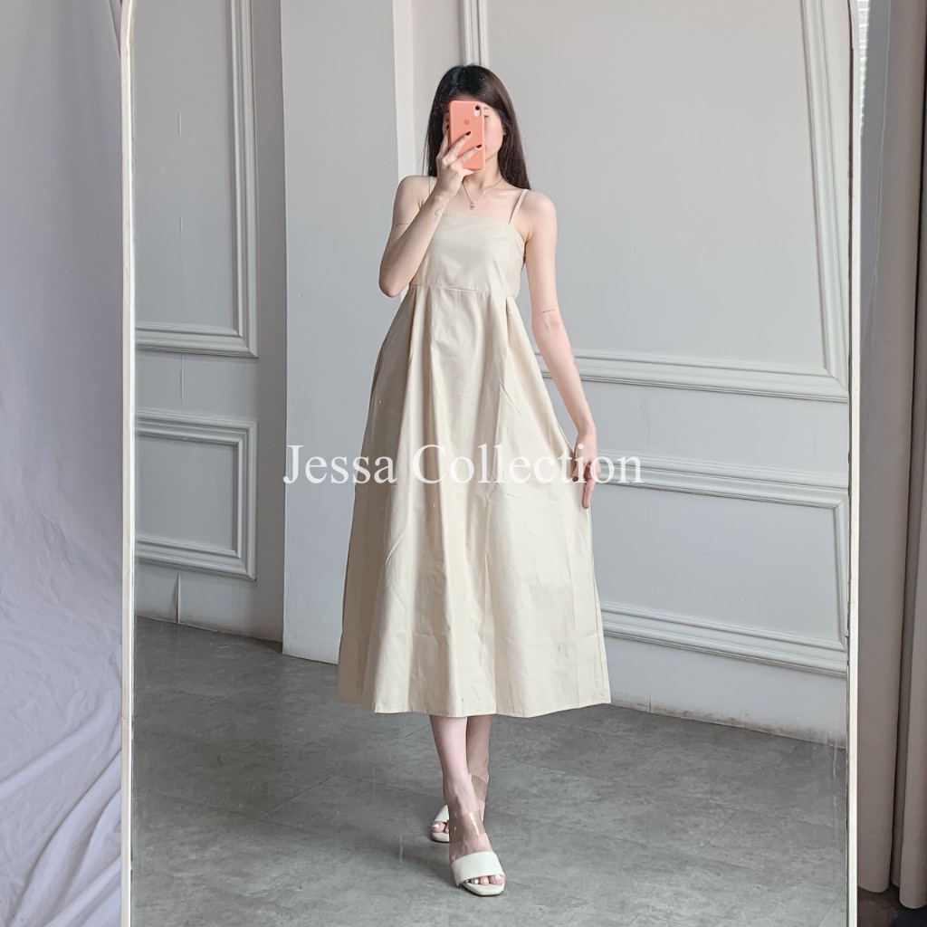 Jual Premium Napoly Sleeveless Dress TH 622 / 757 COTTON Gaun Panjang ...