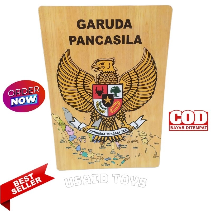 Jual Puzzle Anak Edisi Garuda Pancasila Mainan kayu | Shopee Indonesia