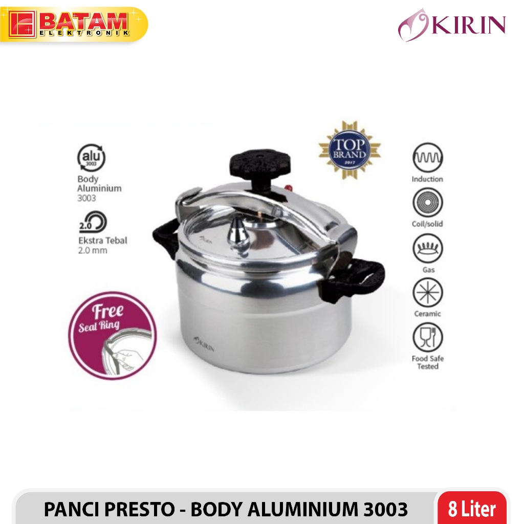 Jual Kirin Presto Pressure Cooker 8 Liter - KPC 080 | Shopee Indonesia