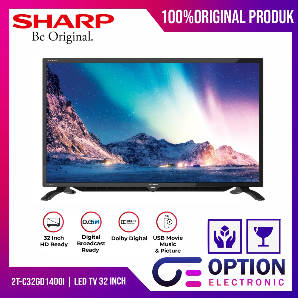 Jual SHARP 2T-C32GD1400I / 32GD1400 LED TV 32 INCH - GARANSI RESMI | Shopee Indonesia