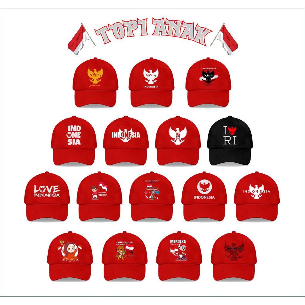 Jual Topi HUT RI Anak Kemerdekaan Indonesia 17 Agustus Terbaru | Shopee ...