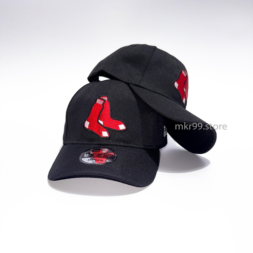 Jual Topi baseball mlb boston red sox import all black | Shopee Indonesia