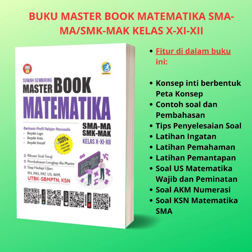 Jual BUKU MASTER BOOK MATEMATIKA SMA-MA/SMK-MAK KELAS X-XI-XII | Shopee ...