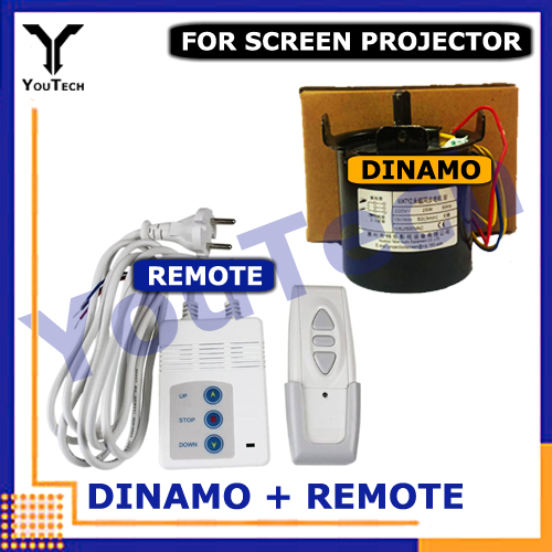 Jual Paket remot layar proyektor receiver dan dinamo motor screen ...