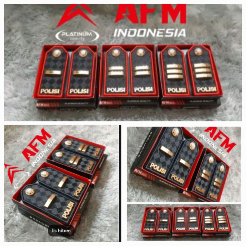 Jual Pangkat PDU Polri Ipda Iptu Akp Model Variasi Lis Bordir Merah dan ...