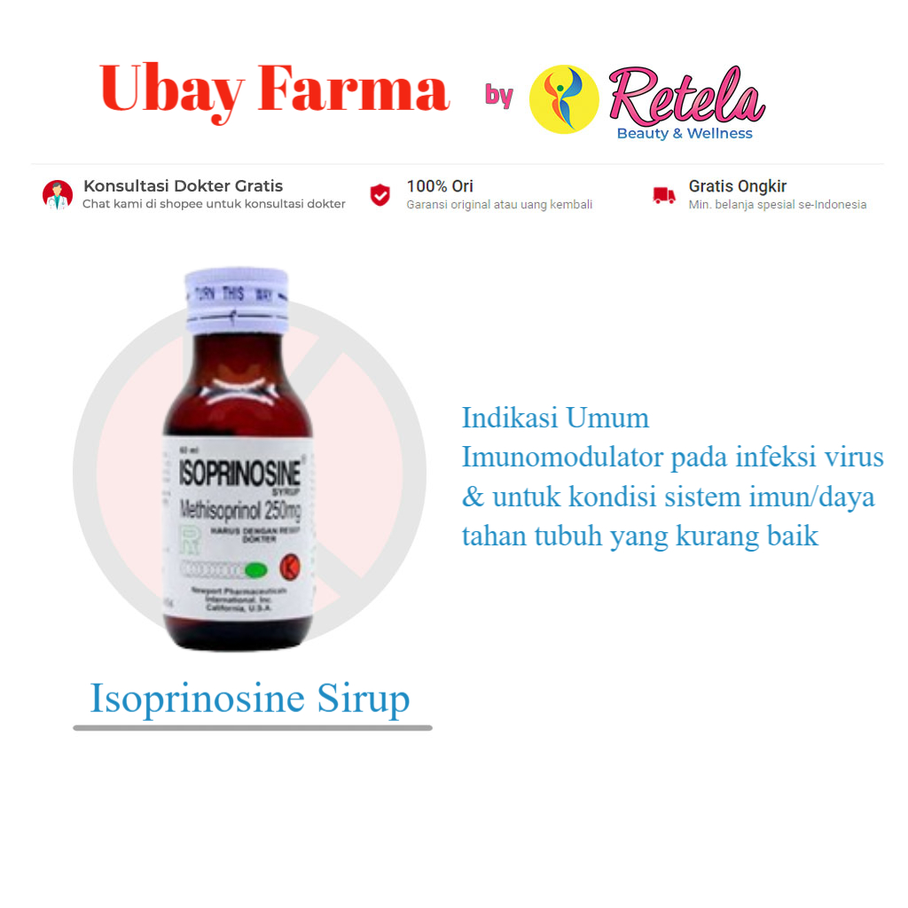 Jual Isoprinosine Sirup 60 ml / Infeksi Virus / Daya Tahan Tubuh ...