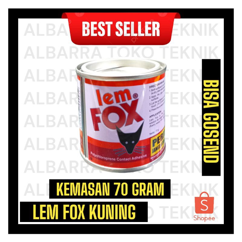Jual Lem FOX / Lem Kuning 70 Gram / Lem Serbaguna / Perekat Lem Kayu Adhesive | Shopee Indonesia