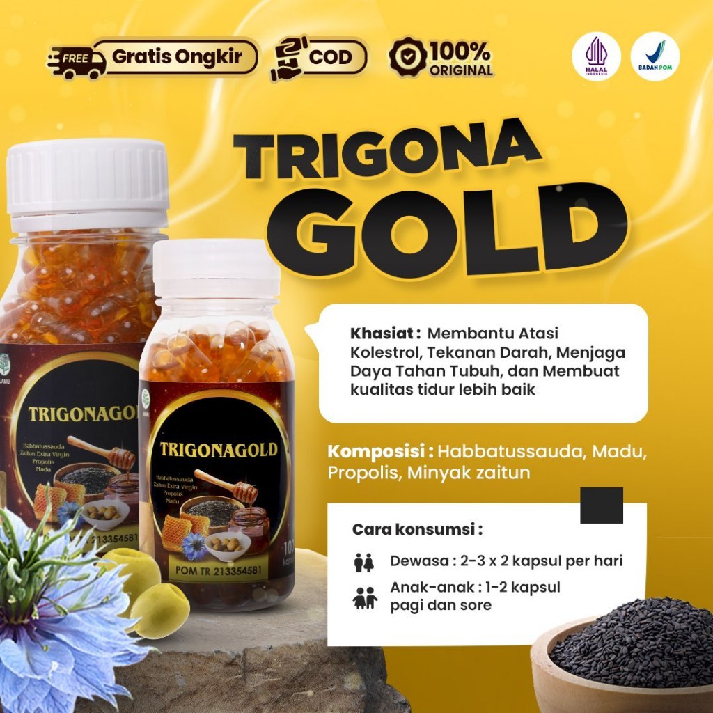 Jual Trigona Gold Habbatussauda Propolis Minyak Zaitun Kemasan Baru ...