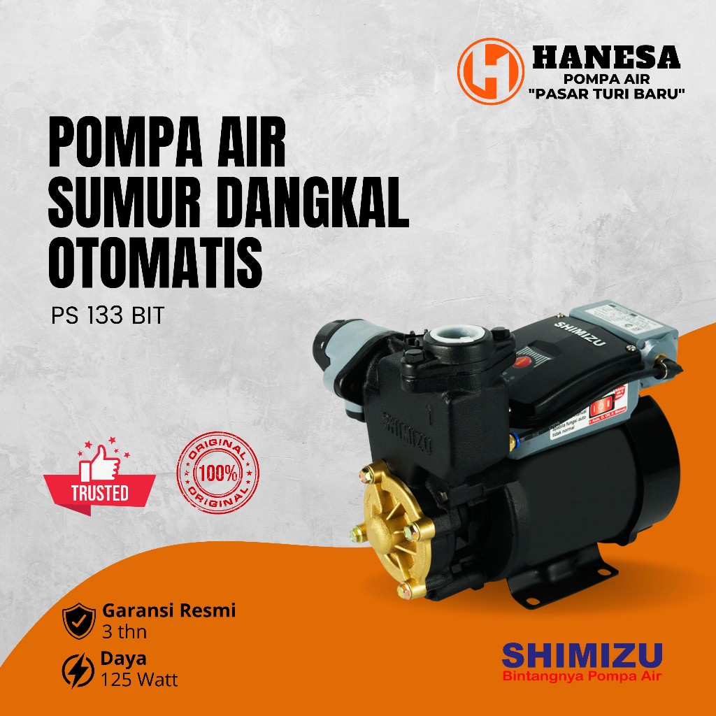 Jual Shimizu PS 133 BIT Pompa Booster Otomatis | Shopee Indonesia