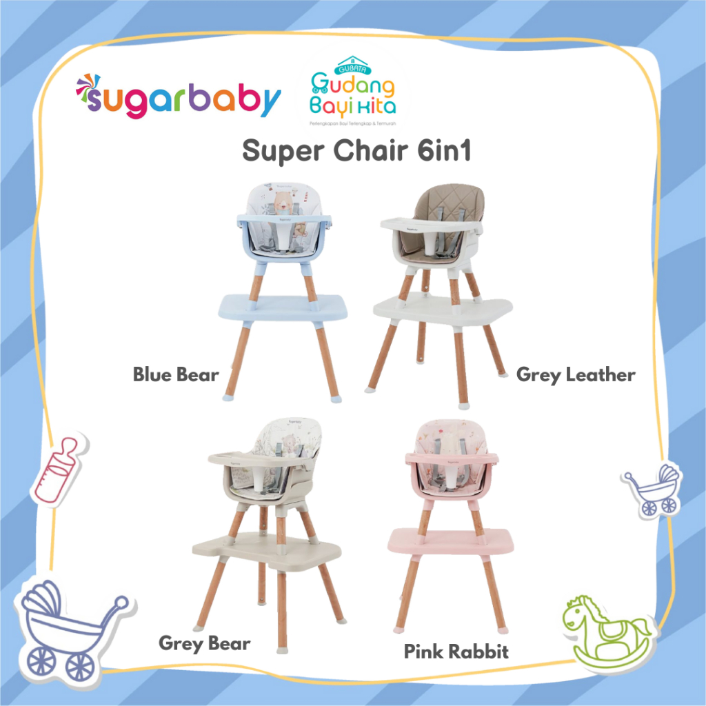 Jual Sugar Baby Super Chair 6in1 Kursi Makan Bayi - Meja Kursi Anak | Shopee Indonesia