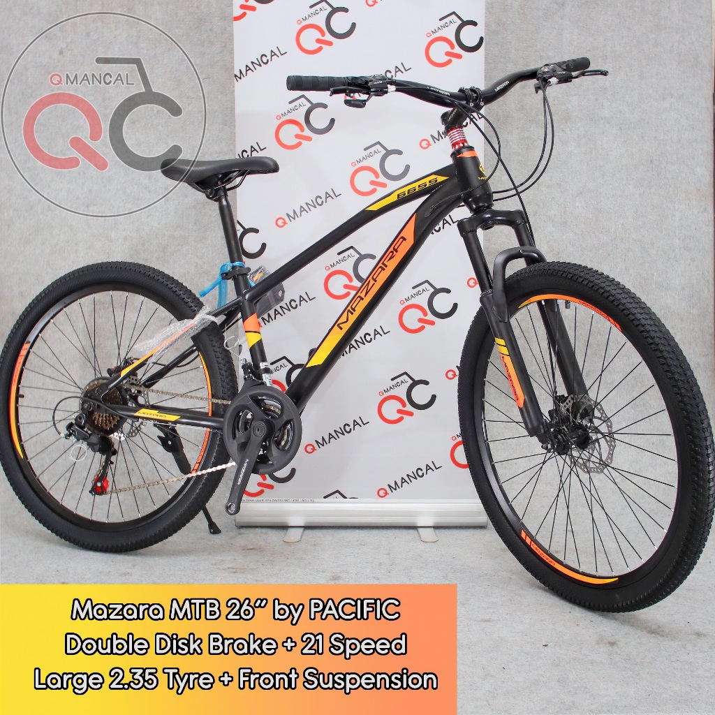 Jual Sepeda Gunung MTB Mazara by PACIFIC 26" 21 Speed Disc Brake Mountain Bike | Shopee Indonesia