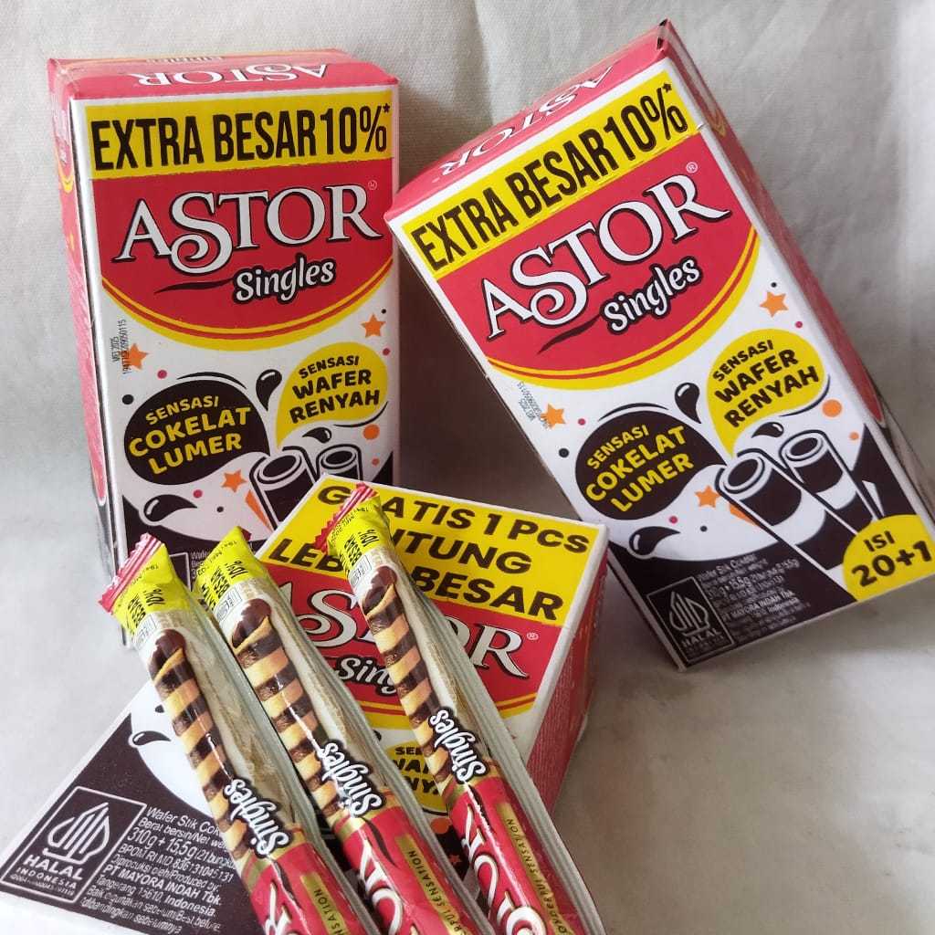Jual ASTOR singles chocolate wafer roll | Shopee Indonesia