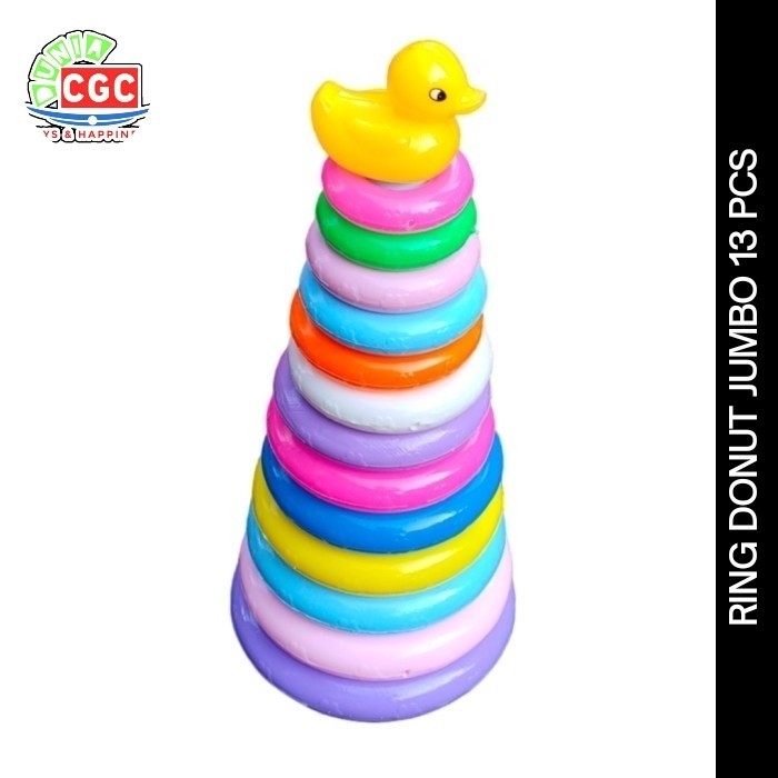 Jual Mainan Edukasi Anak Ring Susun Donut Premium Ukuran Jumbo Besar ...