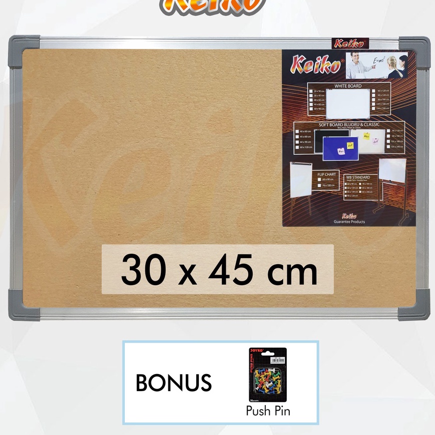 Jual Hematku Softboard Pin Board Cork Board Papan Pengumuman Mading ...