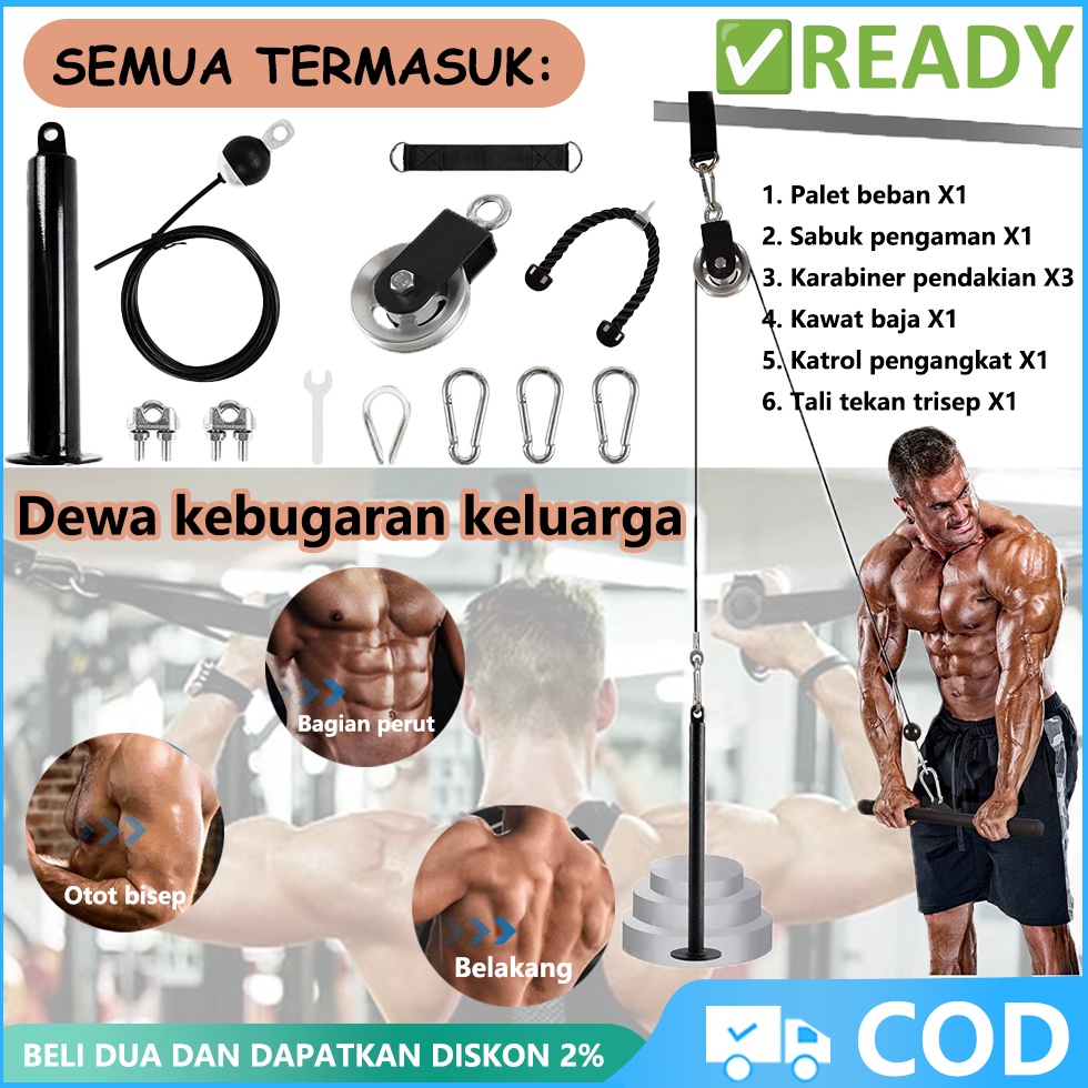 Jual KODE V39O Pull down Katrol Pulldown catrol Alat Fitness kabel Gym ...