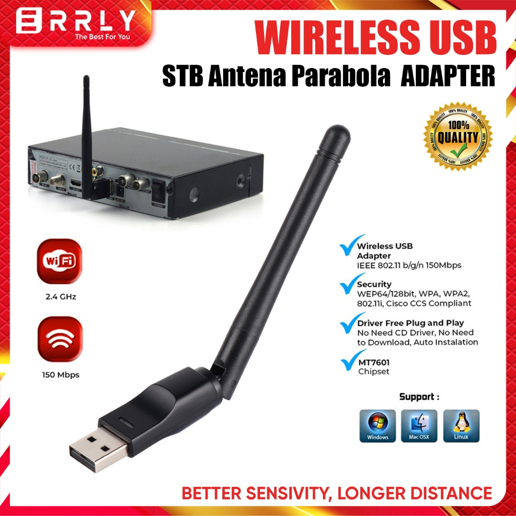 Jual ERRLY USB Dongle Wifi STB Wireless Adaptor STB Antena MTK7601 ...