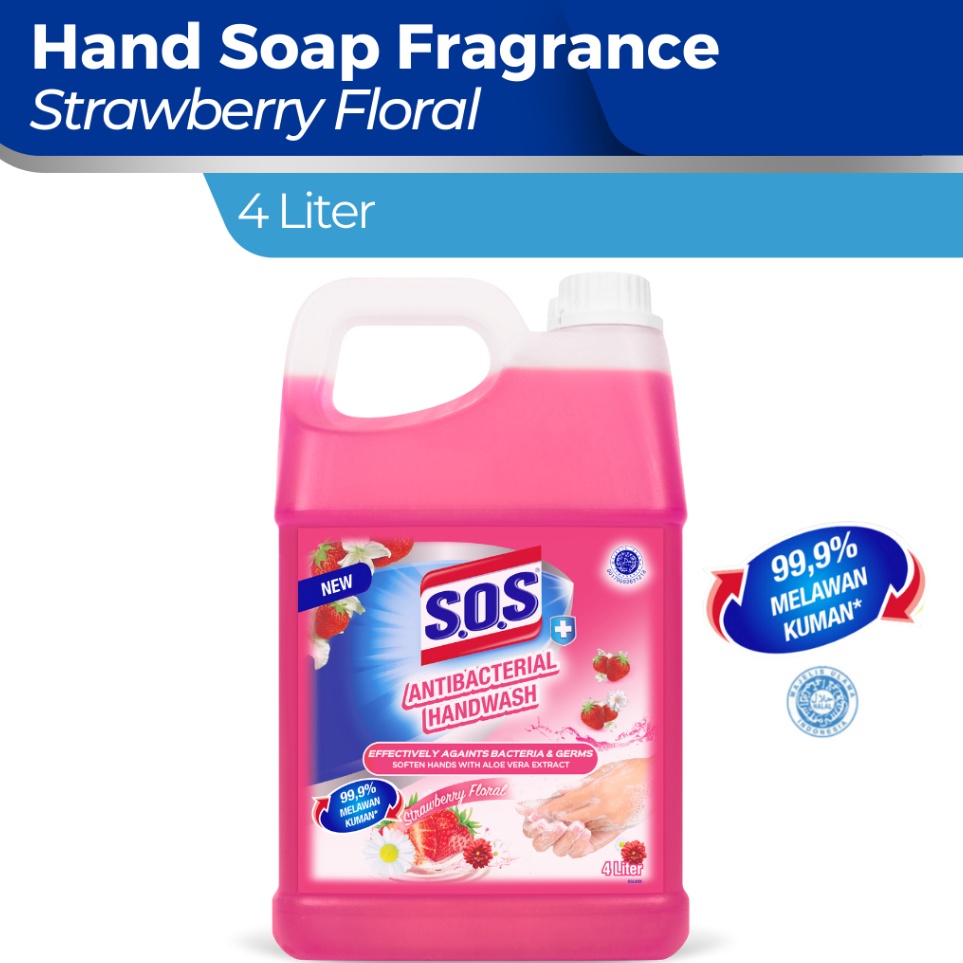 Jual KODE A12K SOS Hand Soap Fragrance Anti Bacterial 4L | Shopee Indonesia