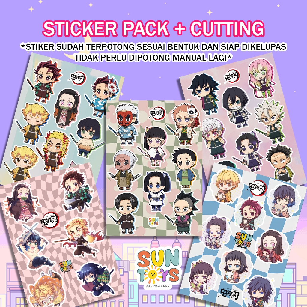 Jual ☀ SUN ☀ Stiker Sticker Pack Anime Kimetu No Yaiba Demon Slayer ...