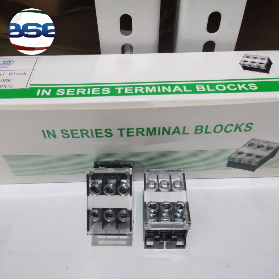 Jual TERMINAL BLOCK DIN RAIL 3 POLE PIN 20A TYPE IN-13 3P 3Pole 3Pin ...
