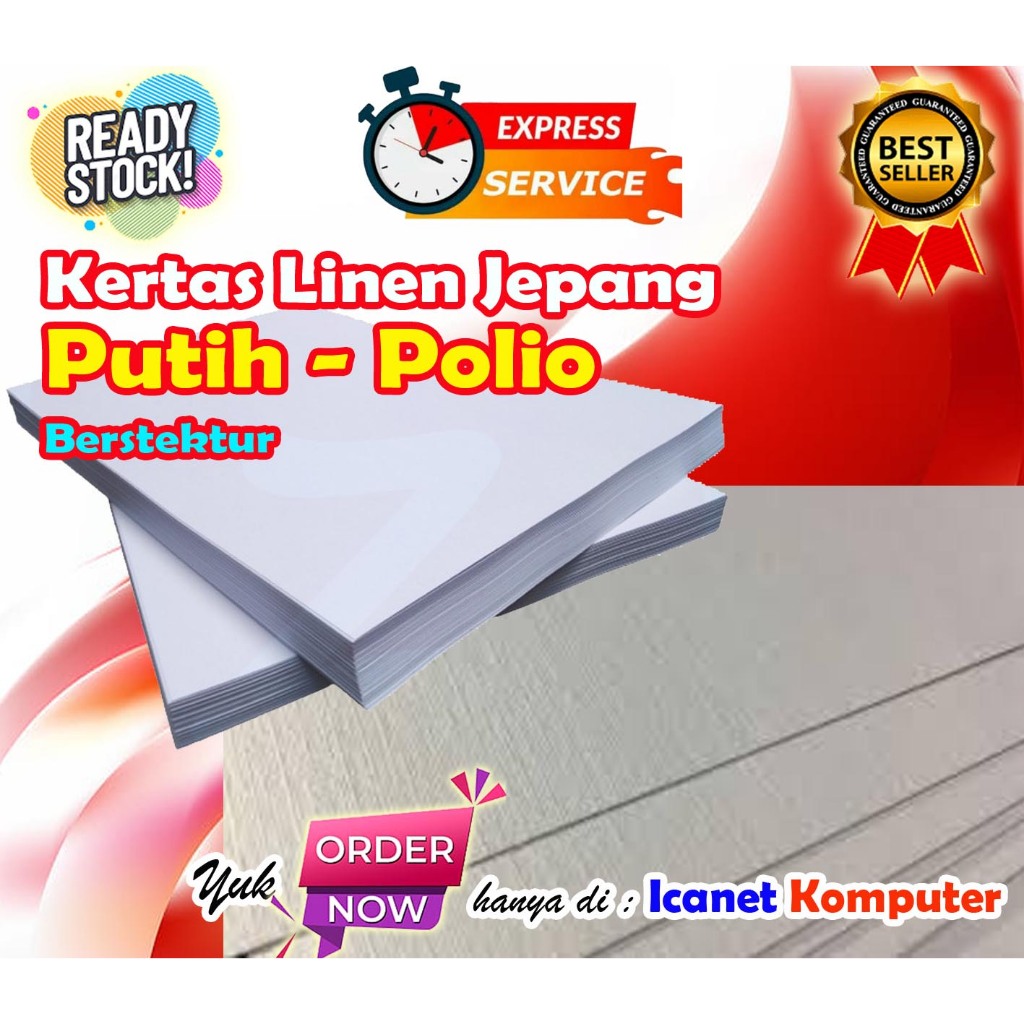 Jual Kertas Linen Jepang 230 gsm Isi 100/pack - untuk Undangan ...