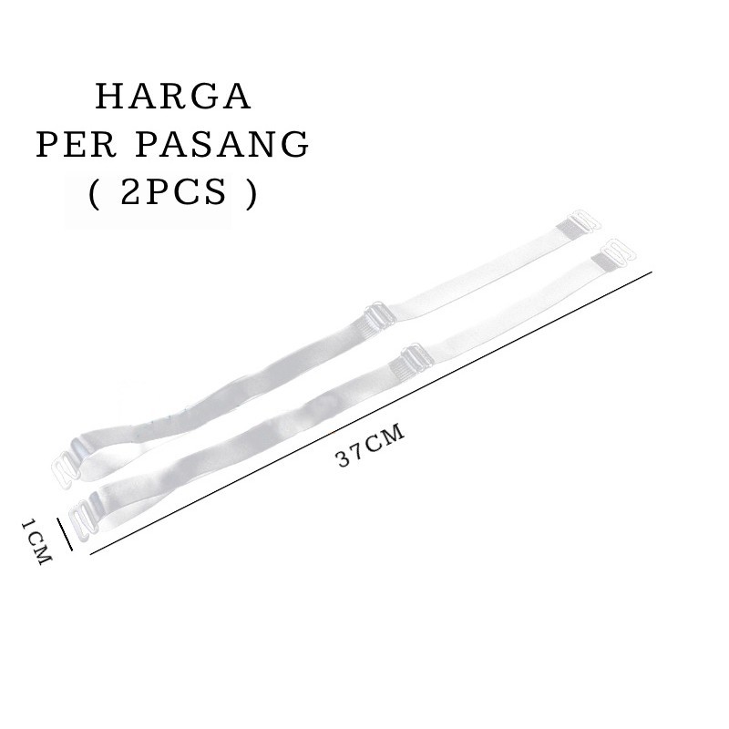 Jual [1 Pasang] Tali Bra Transparan Warna Bening Set Tali BH | Shopee ...