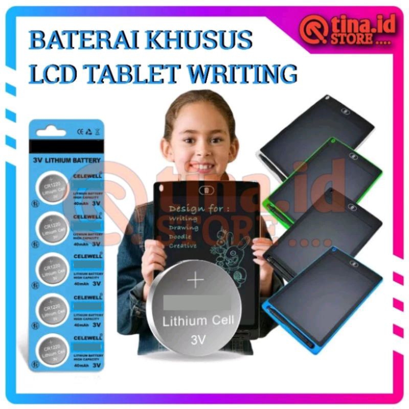 Jual BATERAI LCD Drawing Writing Tablet 8,5inch BATRE Papan Tulis Anak ...