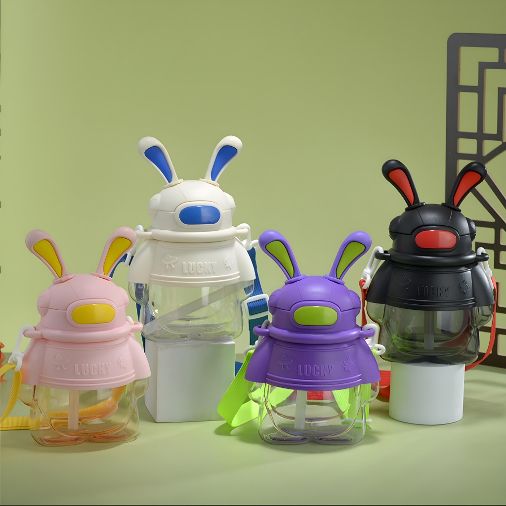 Jual Botol Minum Anak Karakter Rabbit Robot Ukuran 800ML FREE Sedotan ...